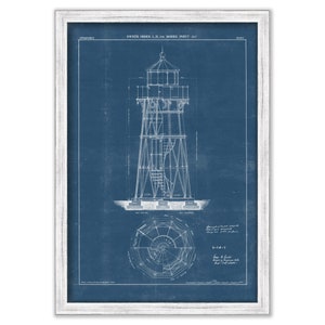MOBILE POINT LIGHTHOUSE, Alabama - Blueprint Drawing and Plan of the ...