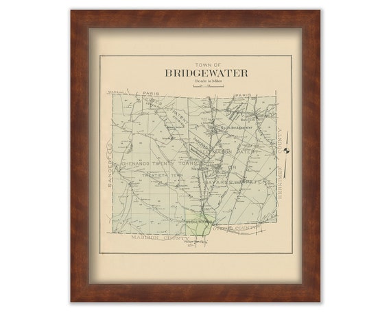 BRIDGEWATER New York 1907 Map | Etsy