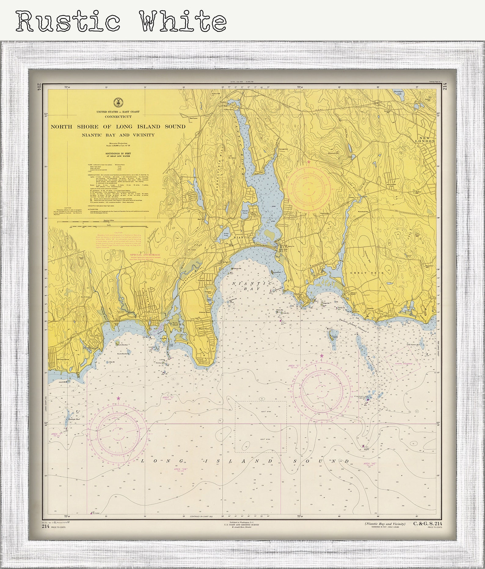 NIANTIC BAY and VICINITY Connecticut Nautical Chart - Etsy