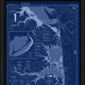 REHOBOTH BEACH, Delaware - 2018 Nautical Chart Blueprint - Etsy