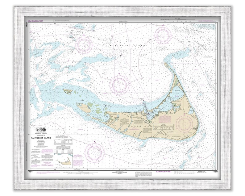 NANTUCKET, Massachusetts - Nautical Chart 2019 - Etsy