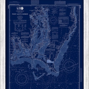 POINT JUDITH HARBOR, Rhode Island - Nautical Chart Blueprint Published ...