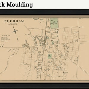 Village of NEEDHAM, Massachusetts 1876 Map - Replica or GENUINE ...