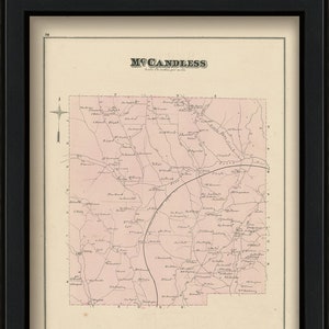 MCCANDLESS, Pennsylvania 1876 Map - Replica or Genuine ORIGINAL - Etsy