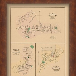 TOWN of CARVER, Massachusetts Map 1879-colored Reproduction - Etsy