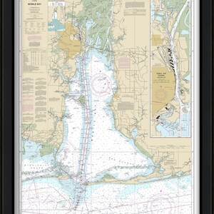 MOBILE, Alabama - 2016 Nautical Chart - Etsy