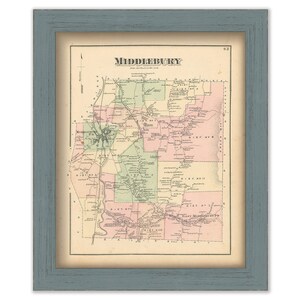 MIDDLEBURY, Vermont - 1871 Map - Etsy