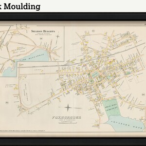 Village of FOXBOROUGH, Massachusetts 1888 Map - Etsy