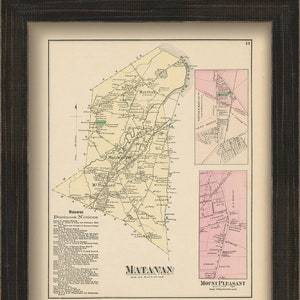 MATAVAN/MATAWAN, New Jersey 1873 Map - Replica or Genuine ORIGINAL - Etsy