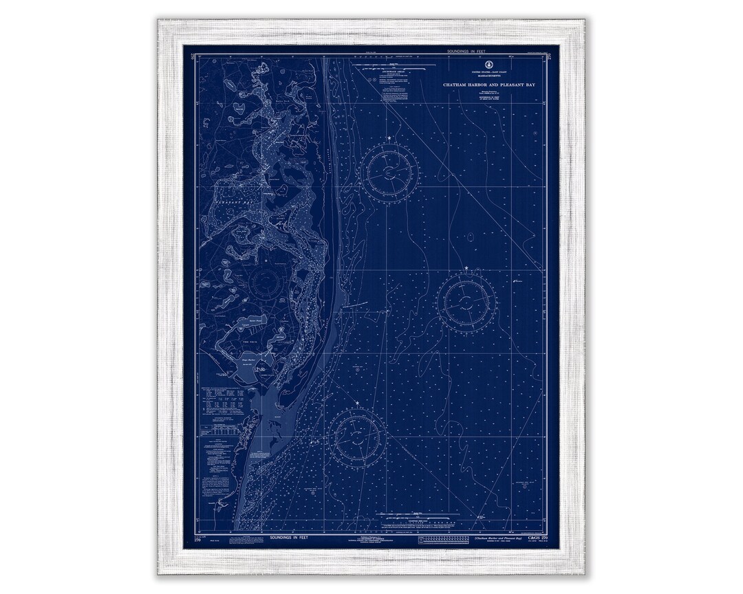 CHATHAM Harbor and PLEASANT BAY, Massachusetts - Nautical Chart ...
