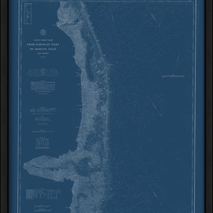 BARNEGAT Inlet to ABSECON Inlet, New Jersey 1879 Nautical Chart ...