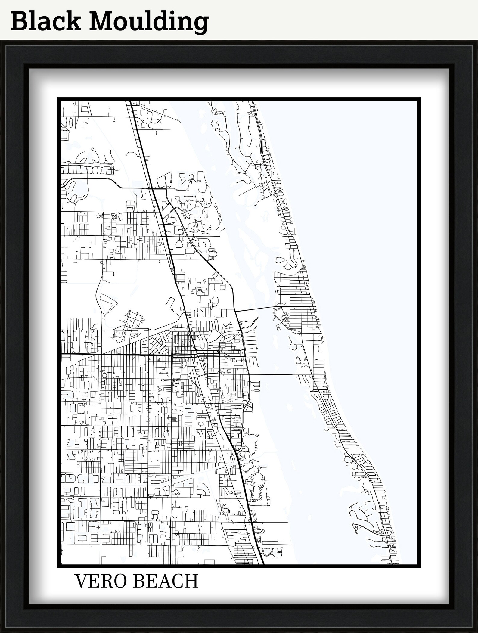 VERO BEACH Florida Contemporary Map Poster - Etsy