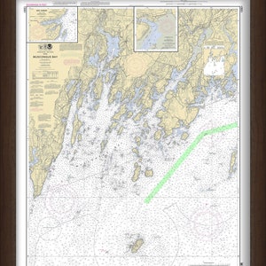 MONHEGAN ISLAND and Muscongus Bay, Maine - Nautical Chart 2011 - Etsy