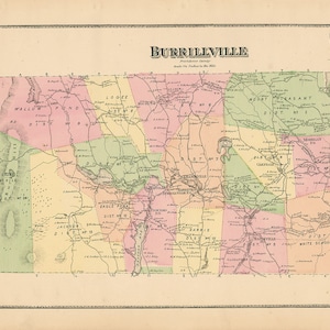 BURRILLVILLE, Rhode Island 1870 Map - Etsy