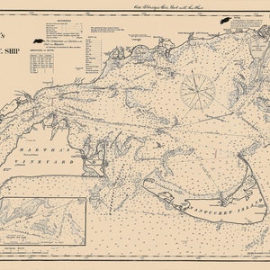 Vineyard Sound Lt Ship to Chatham-chart C- by George W. Eldridge 1924 ...