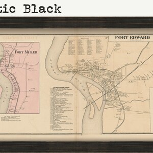Village of FORT EDWARD, New York 1866 Map - Etsy