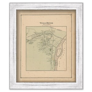 Village of WELLS RIVER, Newbury, Vermont 1877 Map - Replica or Genuine ...