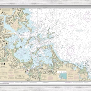 BOSTON HARBOR, Massachusetts - Nautical Chart 2018 - Etsy