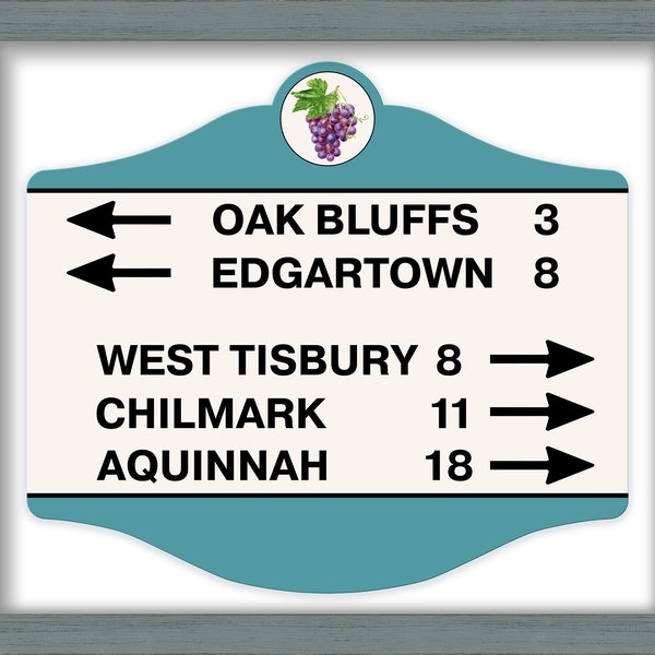 Martha's Vineyard Sign - Etsy