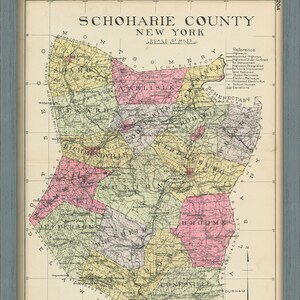 SCHOHARIE County, New York 1912 Map, Replica or GENUINE ORIGINAL - Etsy