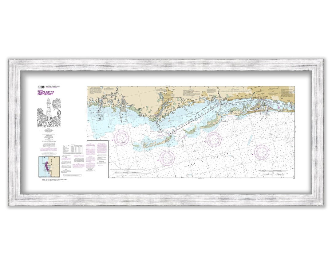 Tarpon Springs and Clearwater Harbor, Florida - 2019 Nautical Chart - Etsy