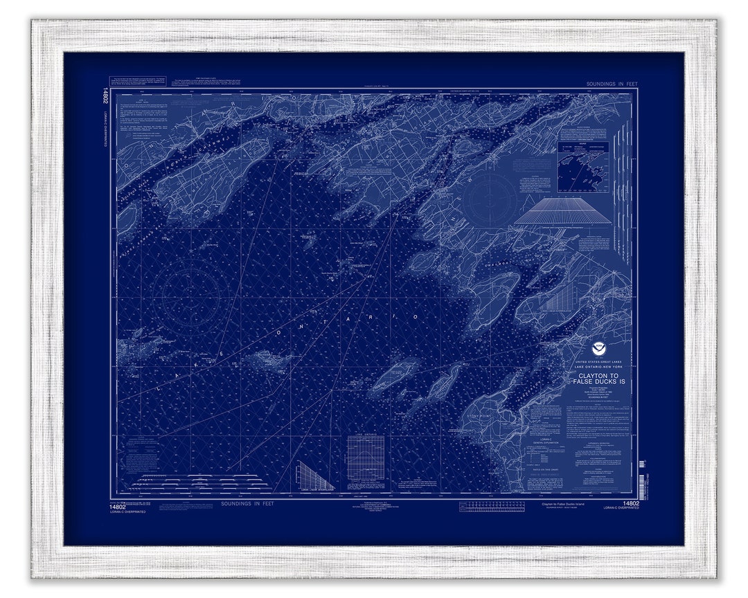 Clayton to False Duck Island, New York - 2005 Nautical Chart Blueprint ...