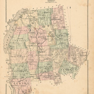 WEYBRIDGE, Vermont - 1871 Map - Etsy
