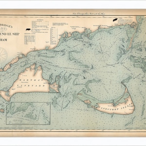 Vineyard Sound Lt Ship to Chatham-chart C- by George W. Eldridge 1924 ...
