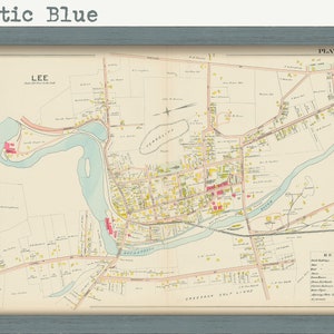 Village of LEE, Massachusetts 1904 Map - Replica or Genuine ORIGINAL - Etsy