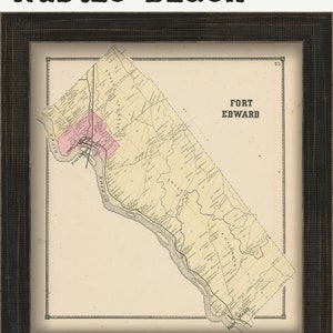 Town of FORT EDWARD, New York 1866 Map - Etsy