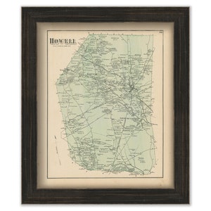 HOWELL, New Jersey 1873 Map - Replica or Genuine ORIGINAL - Etsy