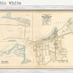 Monument Beach and Tobey Island, Town of BOURNE, Massachusetts 1910 - Etsy