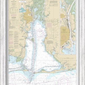 MOBILE, Alabama - 2016 Nautical Chart - Etsy
