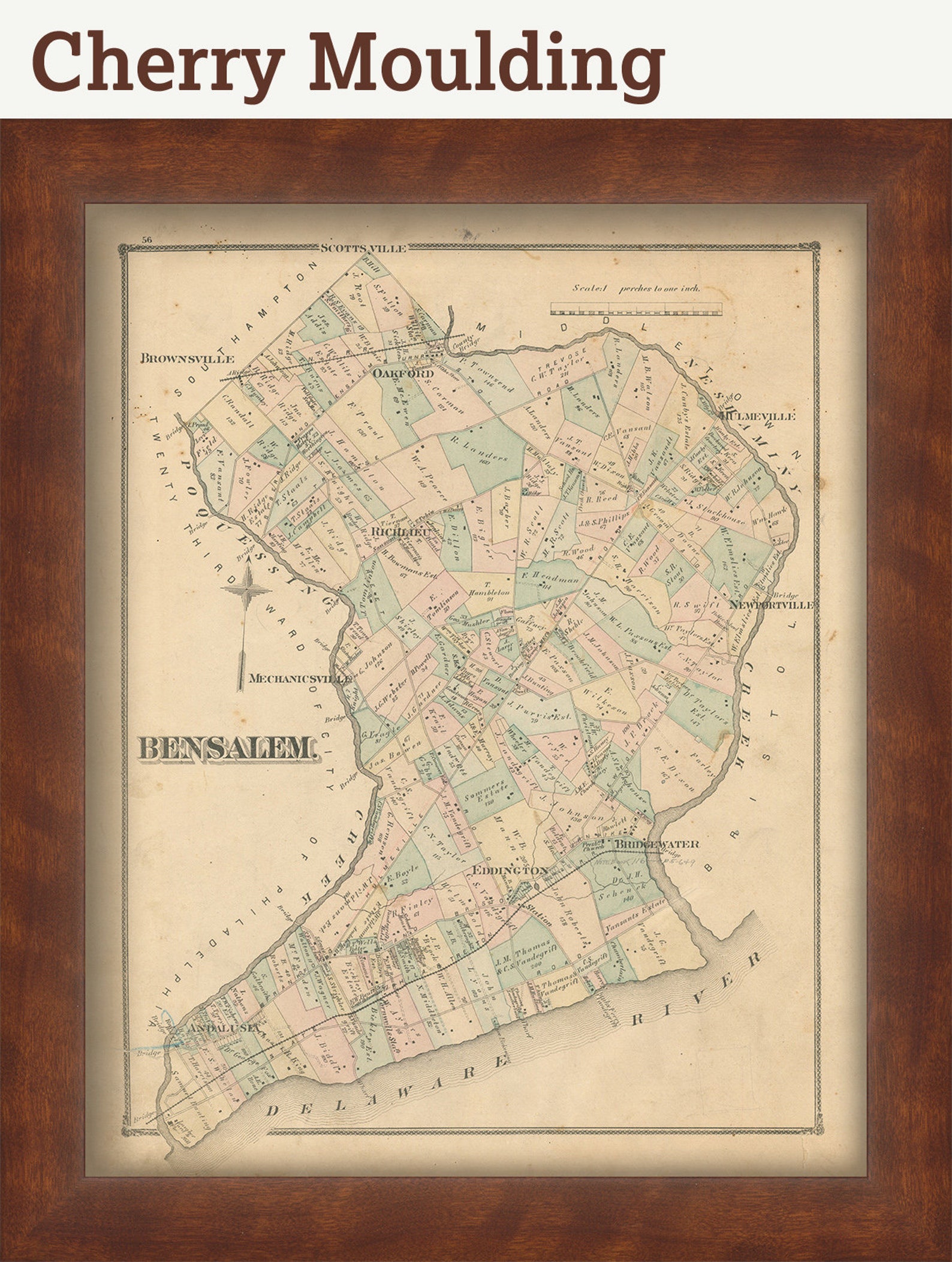 BENSALEM, Pennsylvania - 1876 Map - Etsy