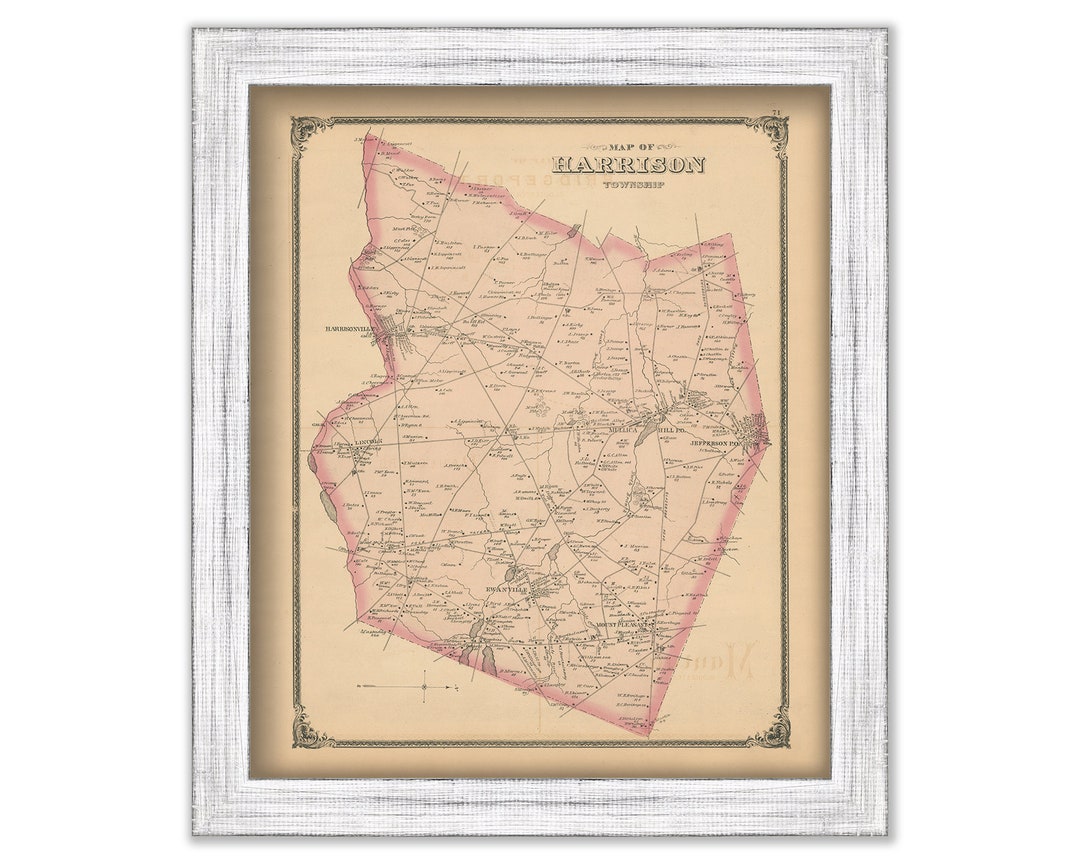 HARRISON, New Jersey - 1879 Map - Etsy