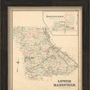 LOWER MAKEFIELD, Pennsylvania - 1876 Map - Etsy