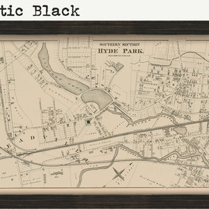 READVILLE, Hyde Park, Massachusetts 1876 Map - Replica or GENUINE ...