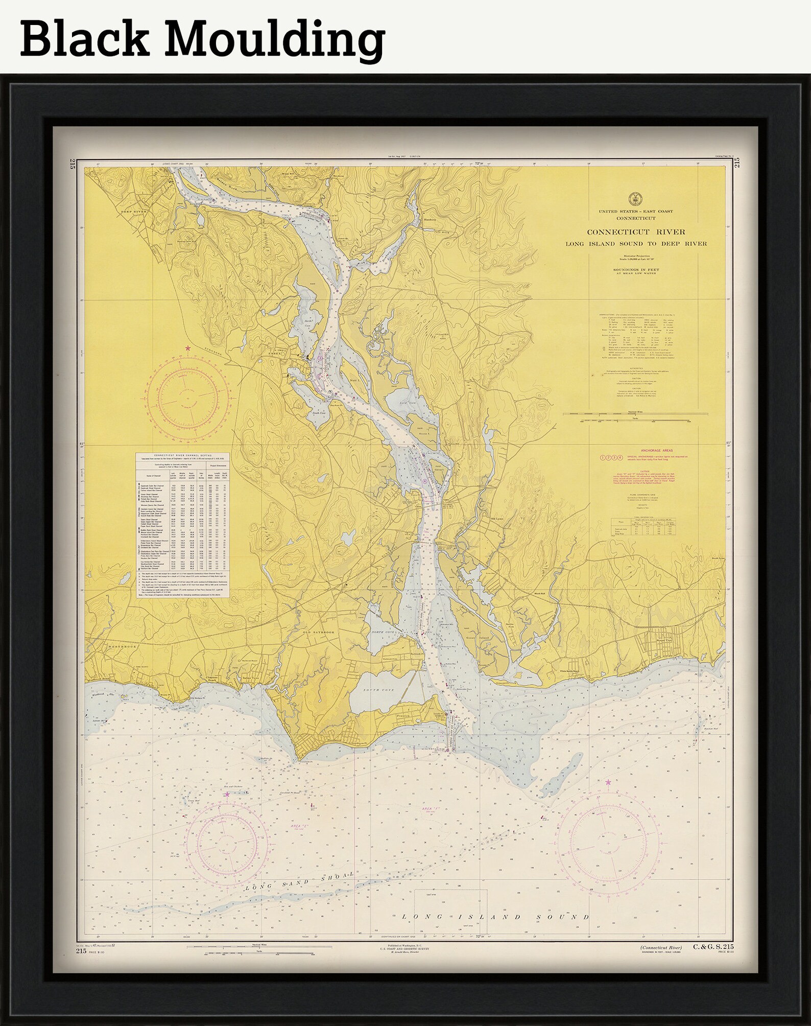 CONNECTICUT RIVER 1957 Nautical Chart - Etsy