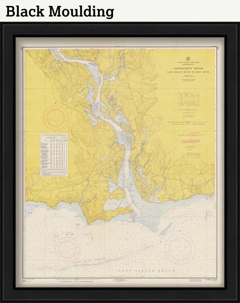 CONNECTICUT RIVER 1957 Nautical Chart - Etsy