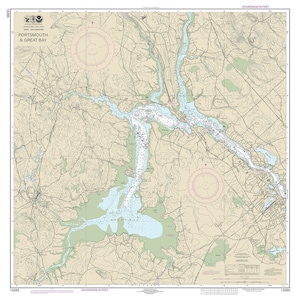 GREAT BAY, New Hampshire - Nautical Chart - Etsy