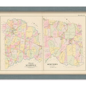 MARPLE and NEWTOWN, Pennsylvania - 1892 Map - Etsy