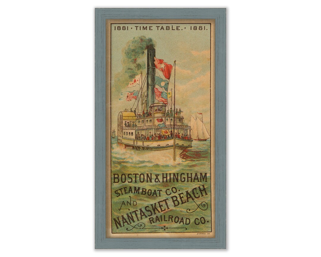 Boston & Hingham Steamship Company 1881 - Etsy