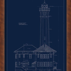 ALCATRAZ ISLAND LIGHTHOUSE, California - Blueprint Drawing and Plan of ...