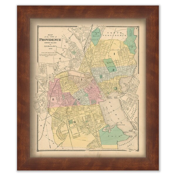 Antique Map of East Providence - Etsy