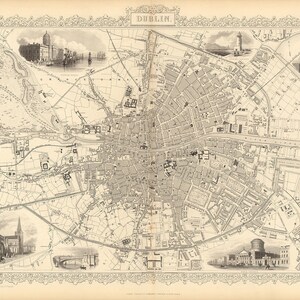 Map of DUBLIN, IRELAND - Published in 1951 - Etsy