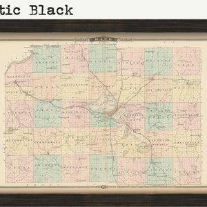 DANE COUNTY, Wisconsin 1878 Map, Replica or Genuine Original - Etsy