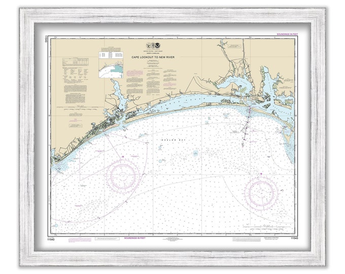 Cape Lookout to New River, North Carolina 2015 Nautical Chart - Etsy