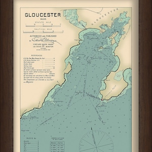 Gloucester Harbor, Massachusetts - Nautical Chart by Geo. Eldridge ...