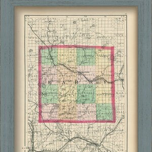 BARRY COUNTY, Michigan 1873 Map - Replica or Genuine Original - Etsy