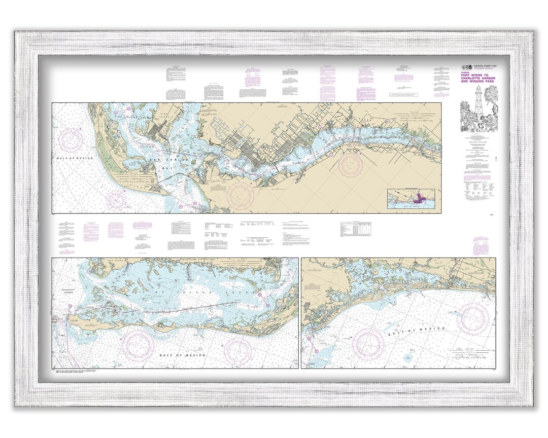 SANIBEL ISLAND, Florida - 2018 NOAA Chart - Etsy